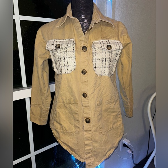 SHEIN | Jackets & Coats | Tweed Pocket Shacket | Poshmark